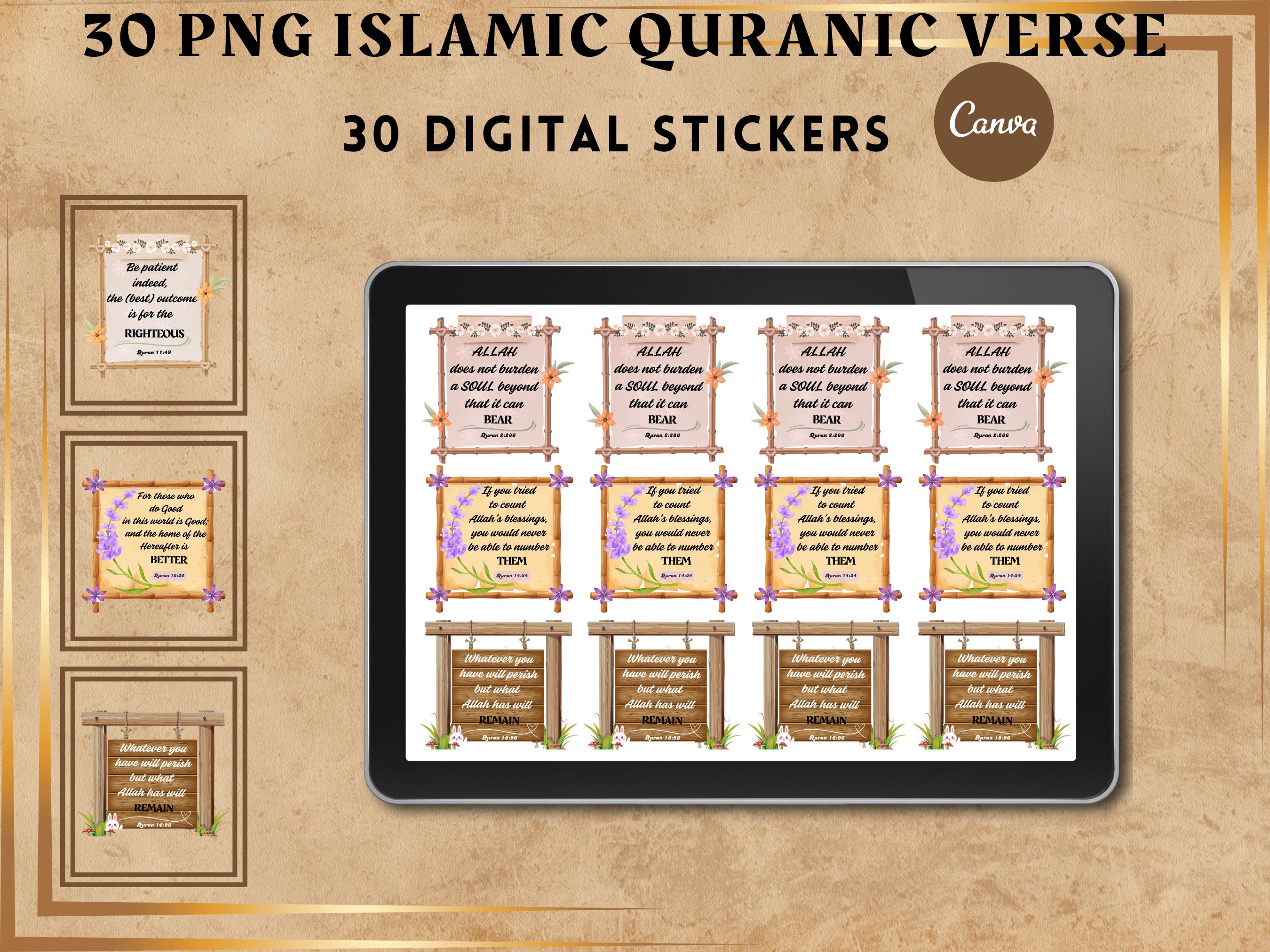 Islamic Quotes, Quranic Verse, Digital Stickers, Planner, Journal ...