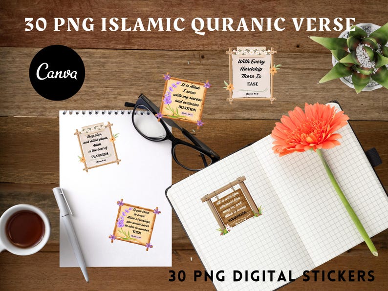 Islamic Quotes, Quranic Verse, Digital Stickers, Planner, Journal ...