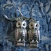 Silver Owl Earrings Studious Owls owl jewelry bird jewelry | Etsy