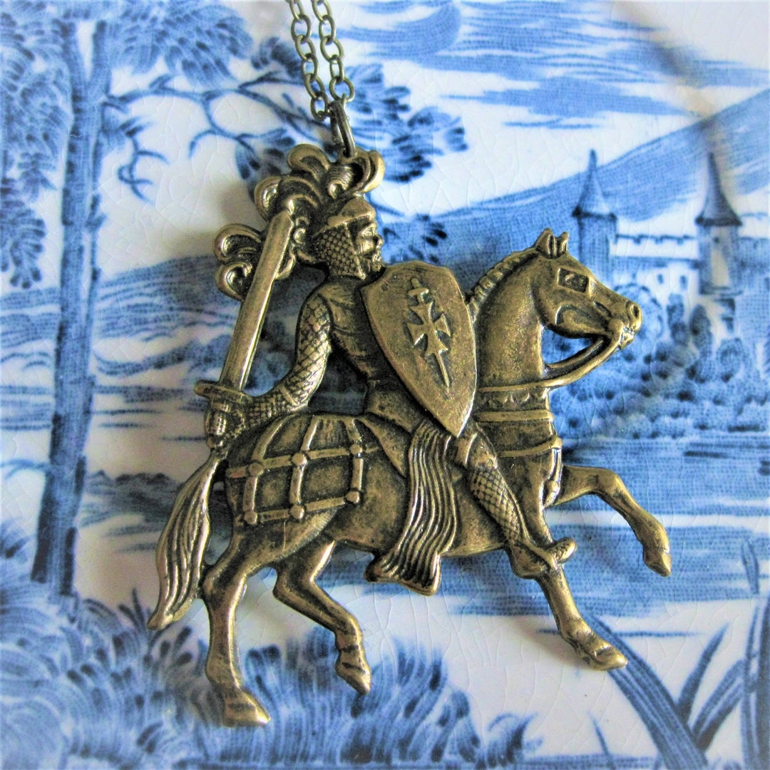 Knight Necklace Sir Lancelot Knight in Shining Armor Necklace Medieval ...