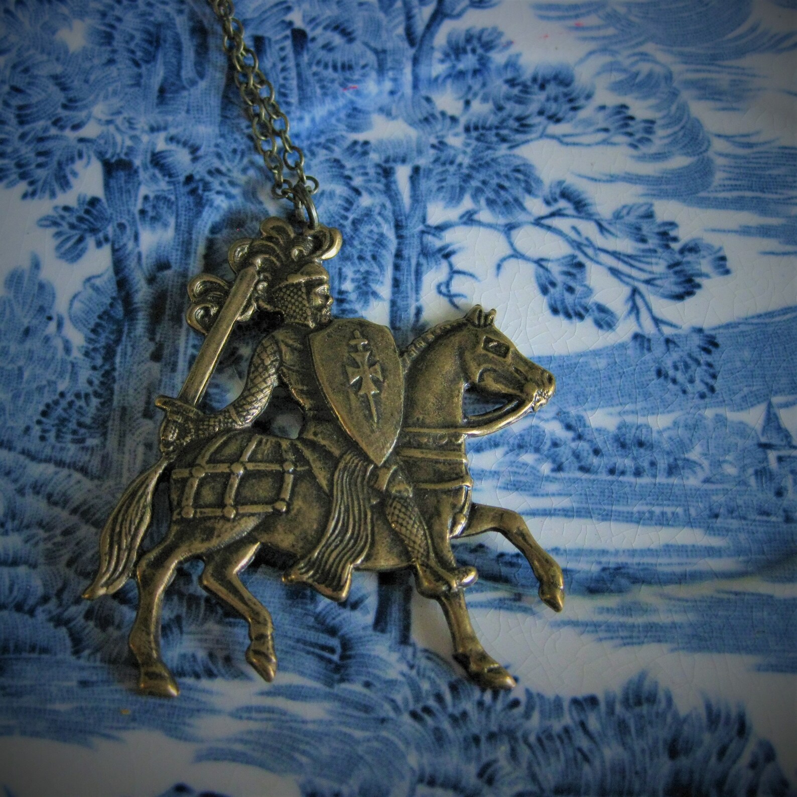 Knight Necklace Sir Lancelot Knight in Shining Armor Necklace | Etsy