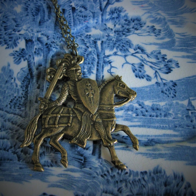 Knight Necklace Sir Lancelot Knight in Shining Armor Necklace | Etsy