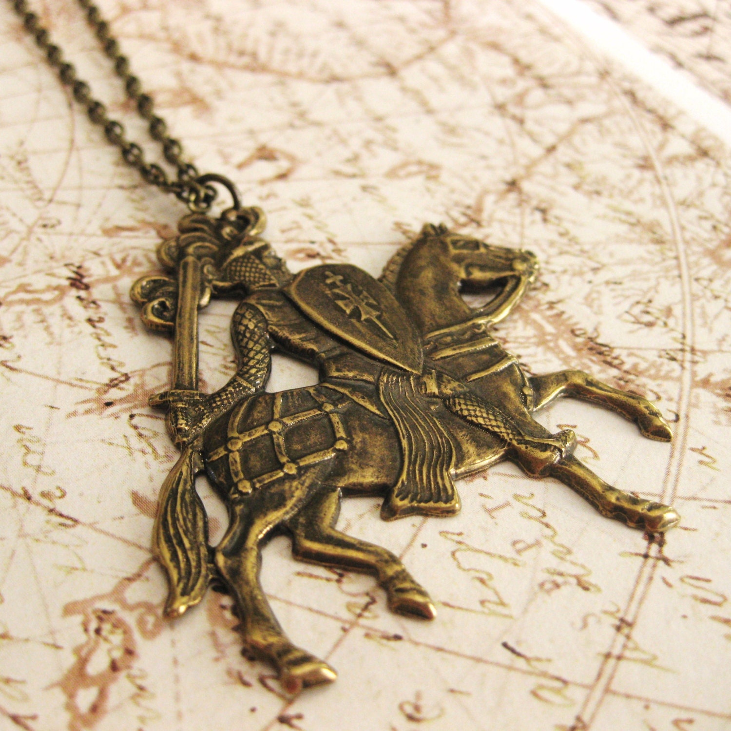 Knight Necklace Sir Lancelot Knight in Shining Armor Necklace | Etsy