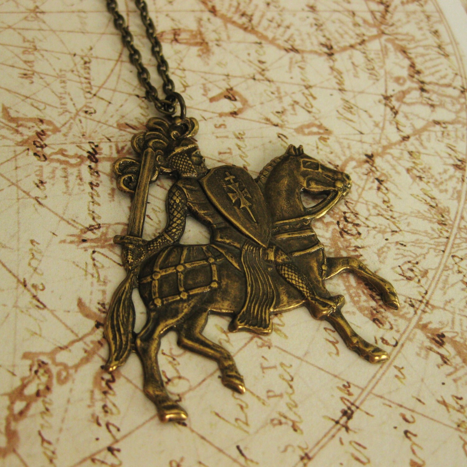 Knight Necklace Sir Lancelot Knight in Shining Armor Necklace | Etsy