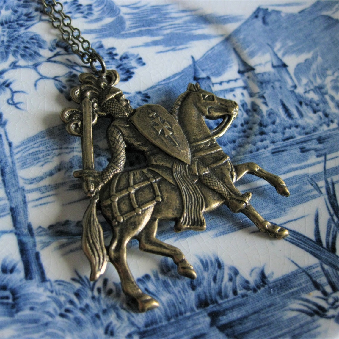 Knight Necklace Sir Lancelot Knight in Shining Armor Necklace | Etsy