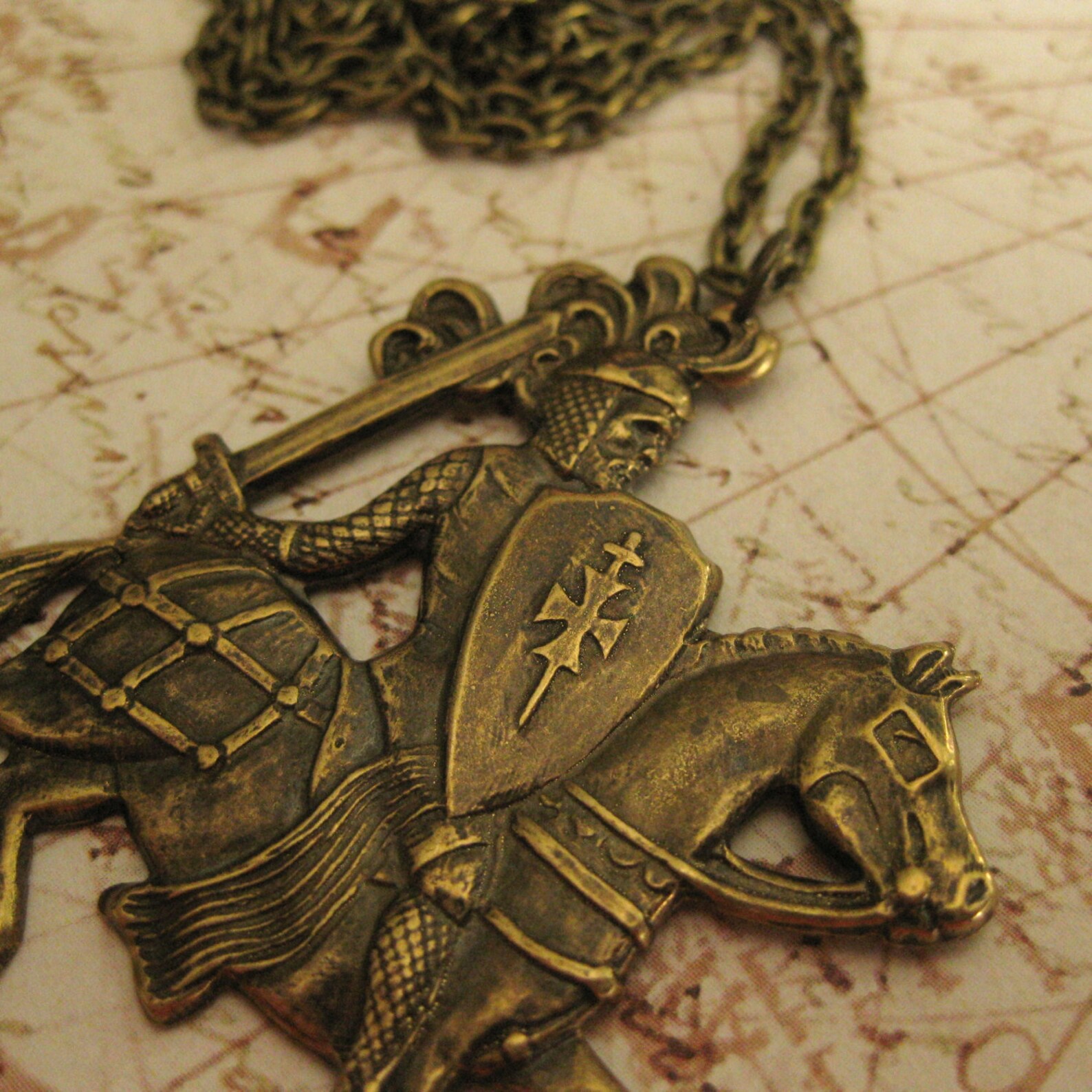 Knight Necklace Sir Lancelot Knight in Shining Armor Necklace | Etsy