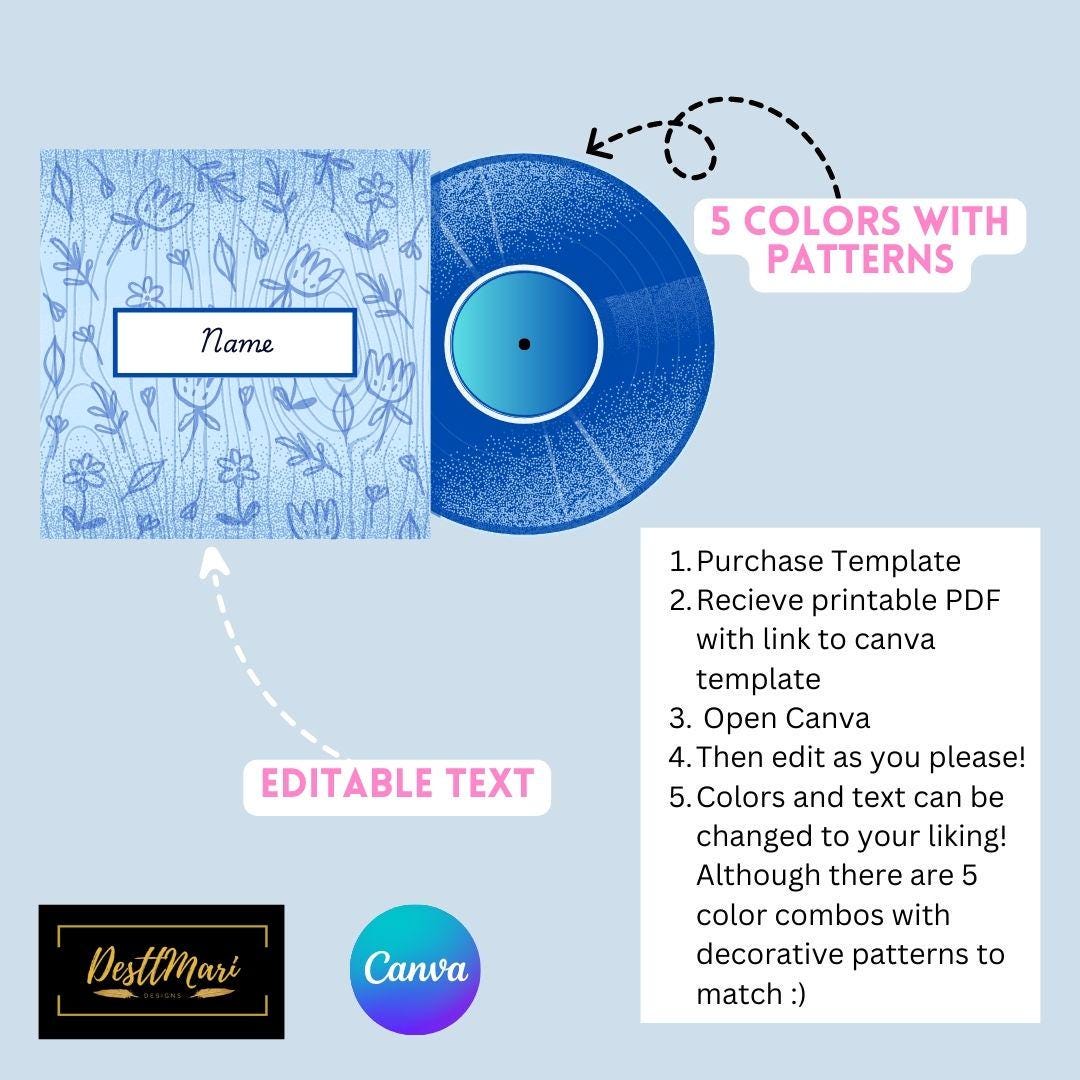 RA Door Dec - Retro Vinyl Record Canva Template: (name Tag / Classroom ...