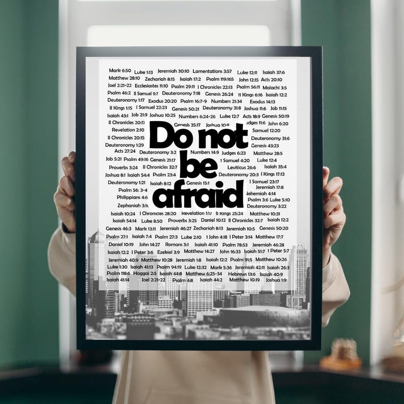 Christian Poster | Printable | Do Not Be Afraid Scriptures - Etsy