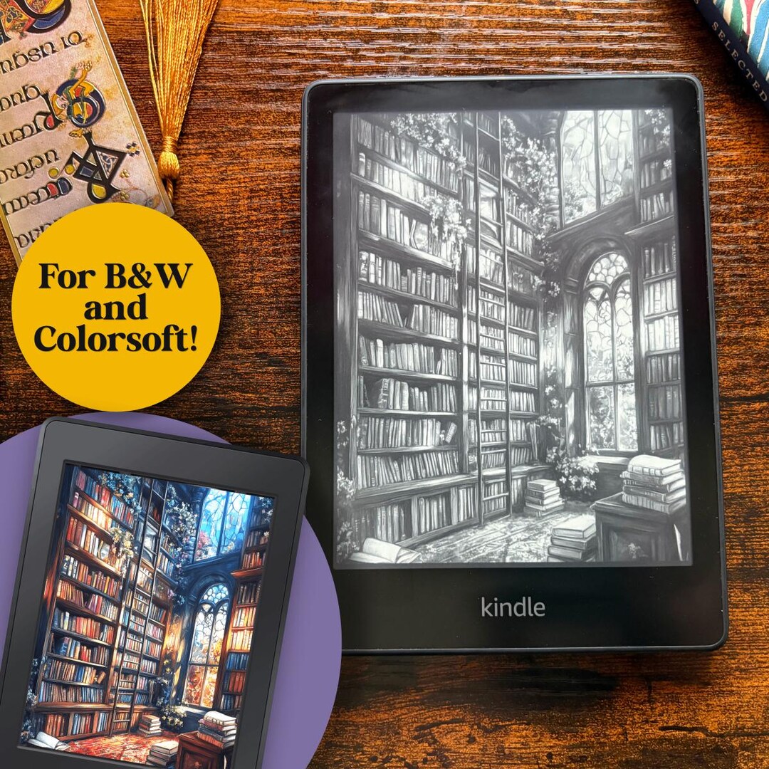 Handmade Library Kindle Lockscreen Wallpaper (digital Download) - Etsy ...