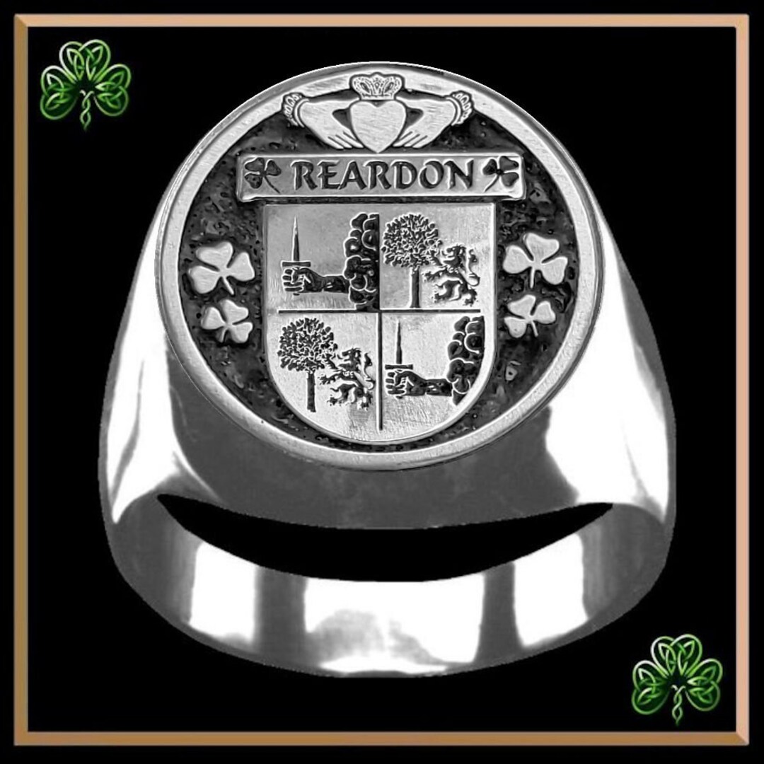 Reardon Irish Coat of Arms Gents Ring IC100 - Etsy