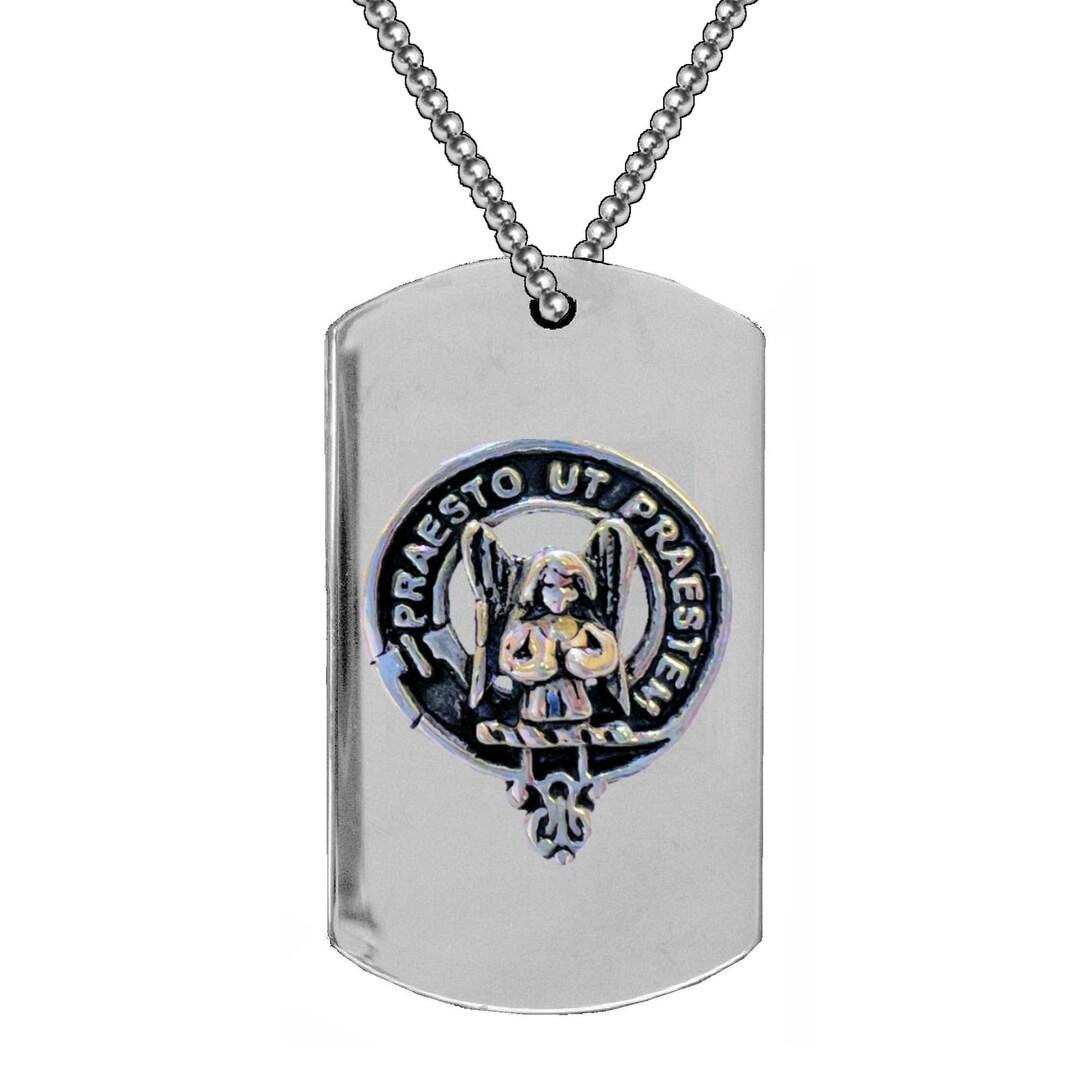 Preston Scottish Clan Crest Stainless Steel Dog Tag - Etsy