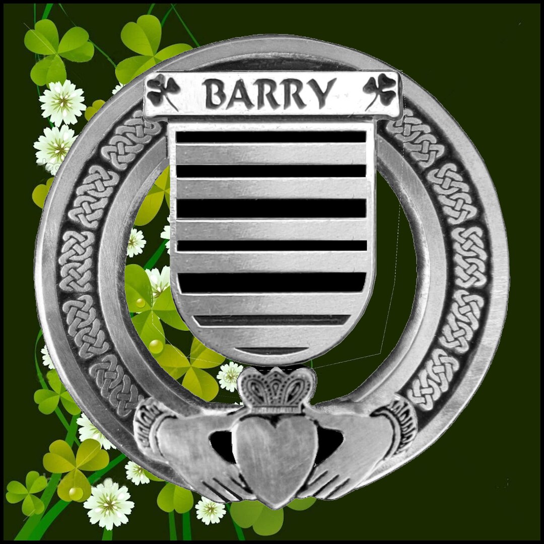 Barry Irish Claddagh Coat of Arms Badge - Etsy