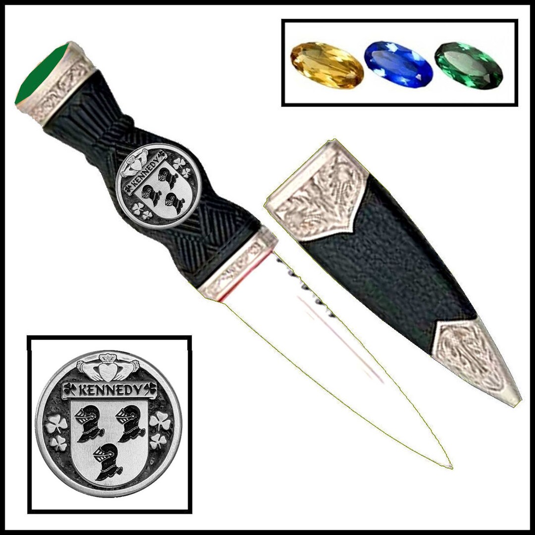 Kennedy Irish Coat of Arms Disk Sgian Dubh - Etsy