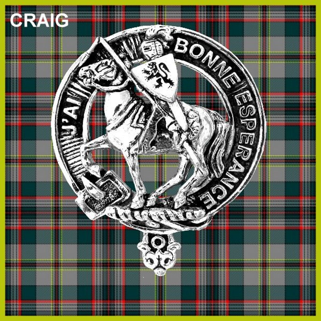 Craig Clan Crest Scottish Cap Badge CB02 - Etsy
