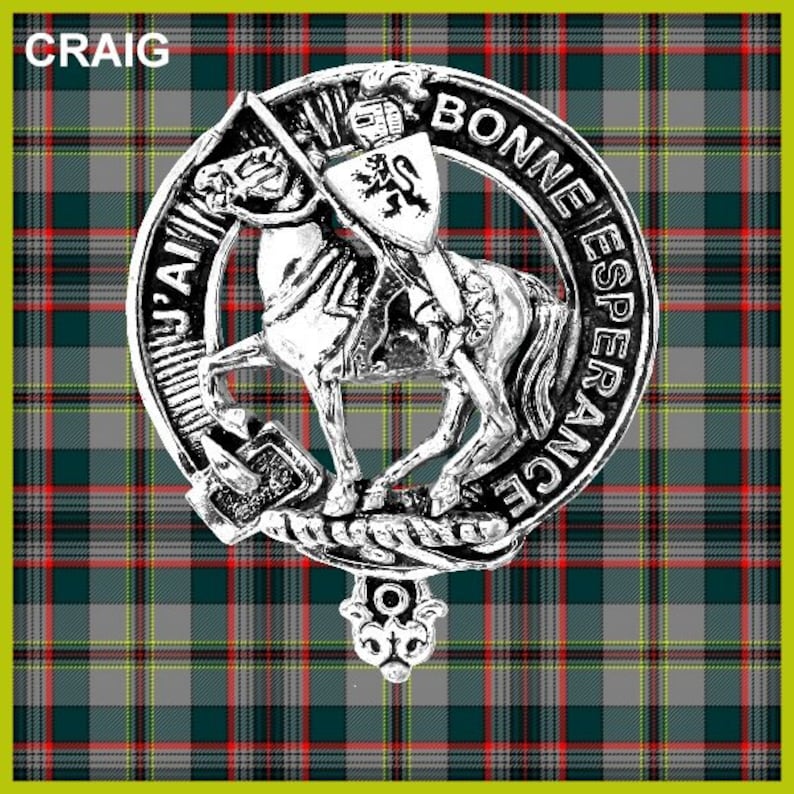 Craig Clan Crest Scottish Cap Badge CB02 | Etsy