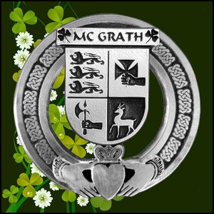 Mcgrath Irish Claddagh Coat of Arms Badge - Etsy Australia