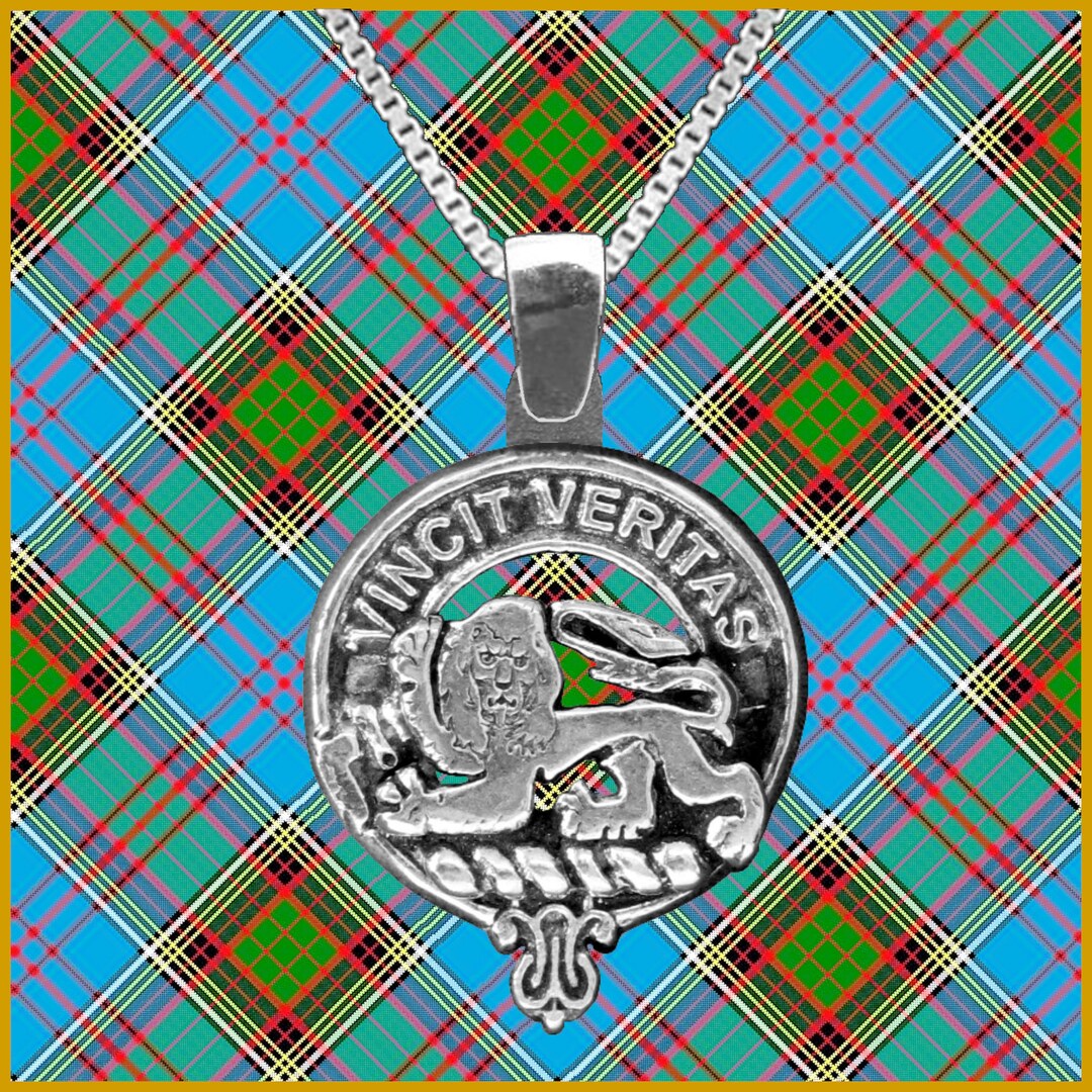 Baxter Large 1" Scottish Clan Crest Pendant - Sterling Silver - Etsy