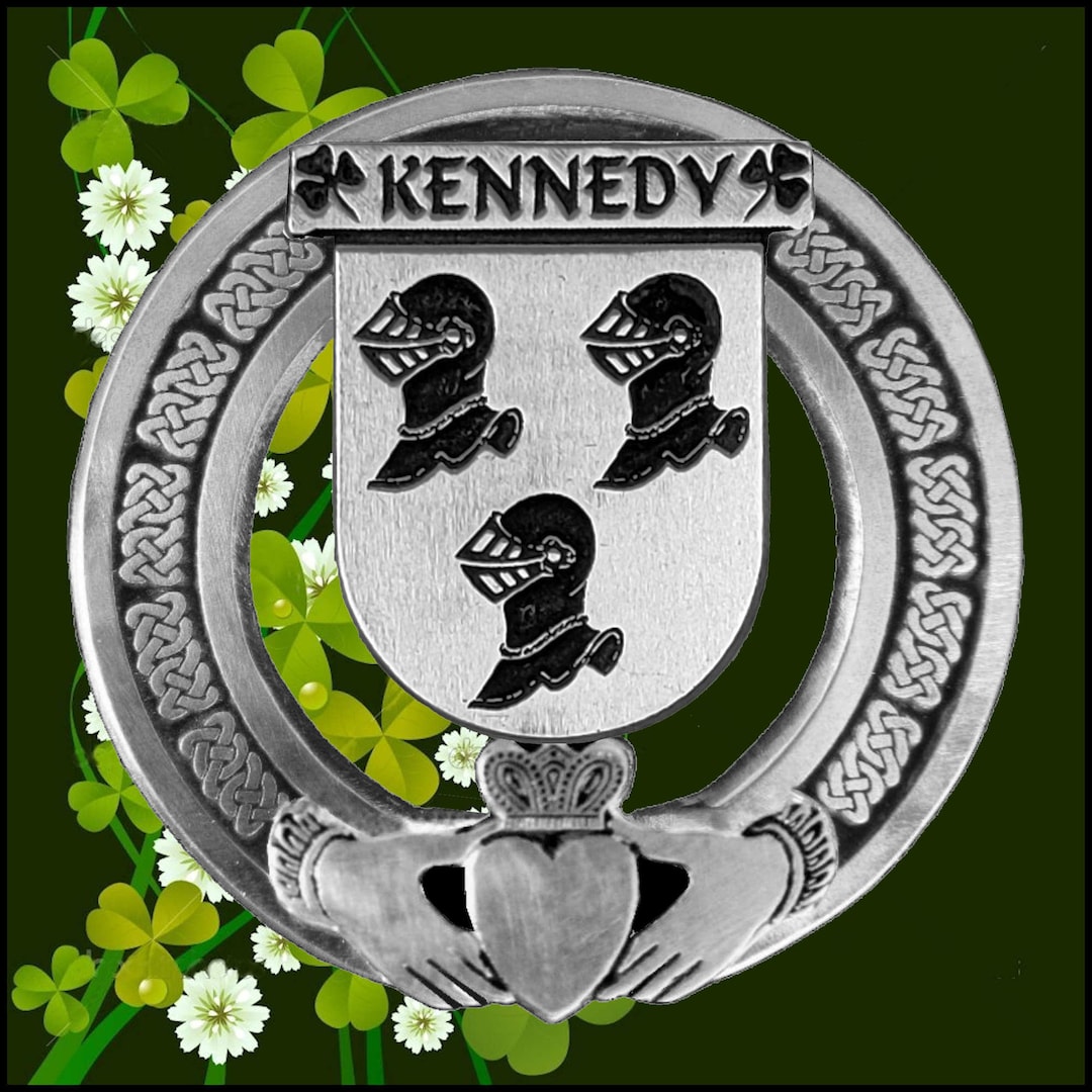Kennedy Irish Claddagh Coat of Arms Badge - Etsy