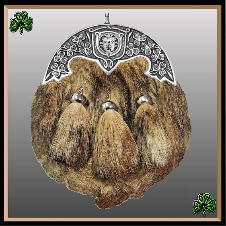 Murray Irish Coat of Arms Dress Fur Sporran - Etsy