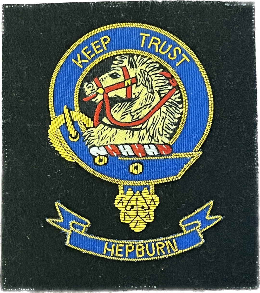 Hepburn Scottish Clan Embroidered Crest - Etsy