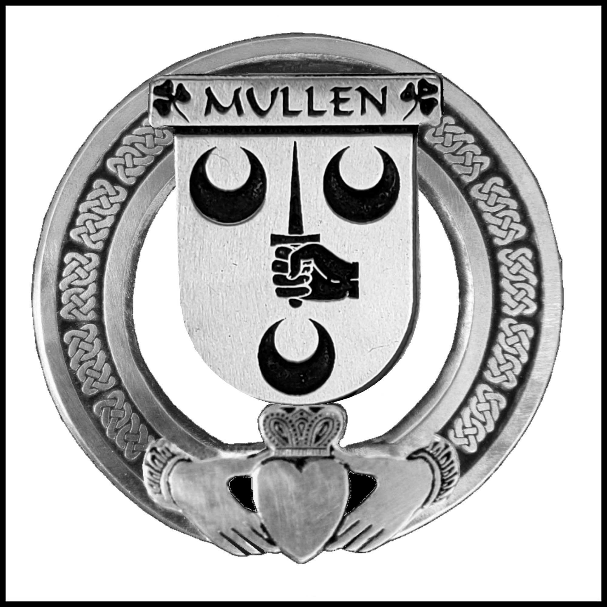 Mullen Irish Claddagh Coat of Arms Badge - Etsy UK