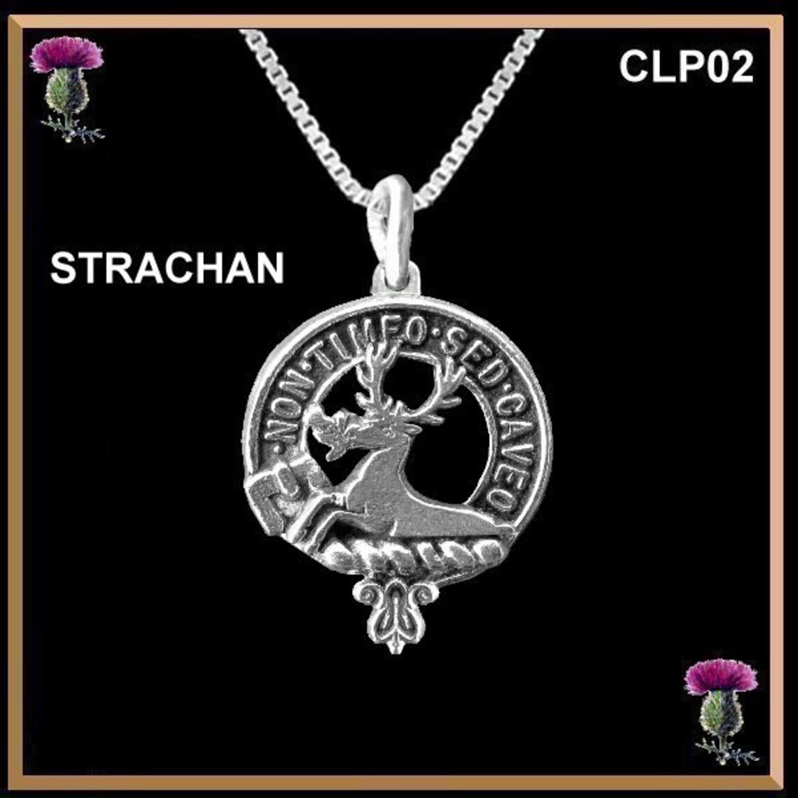 Strachan Clan Crest Scottish Pendant CLP02 - Etsy Australia