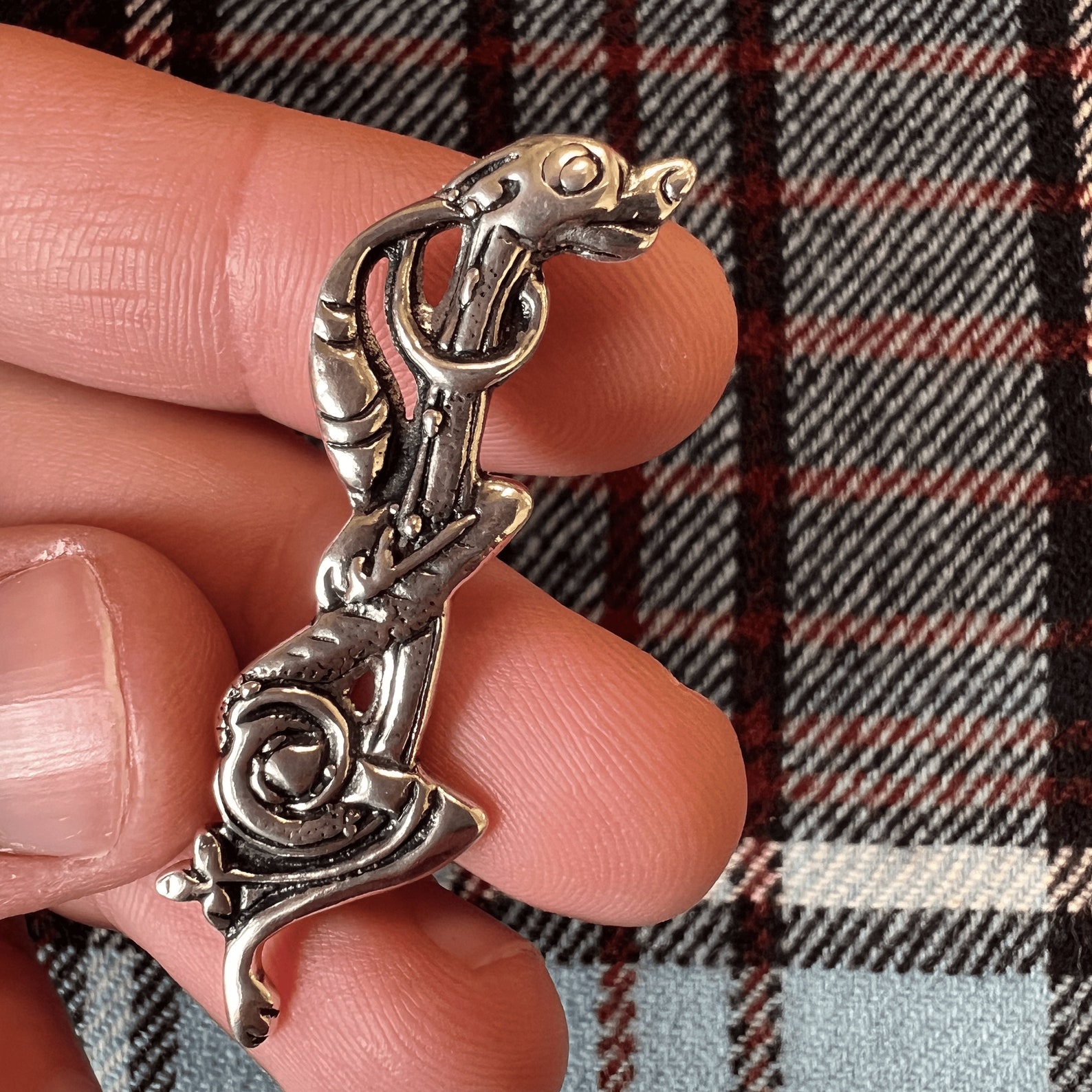 Zoomorphic Celtic Dog Brooch, Celtic Hounds Pin - Etsy