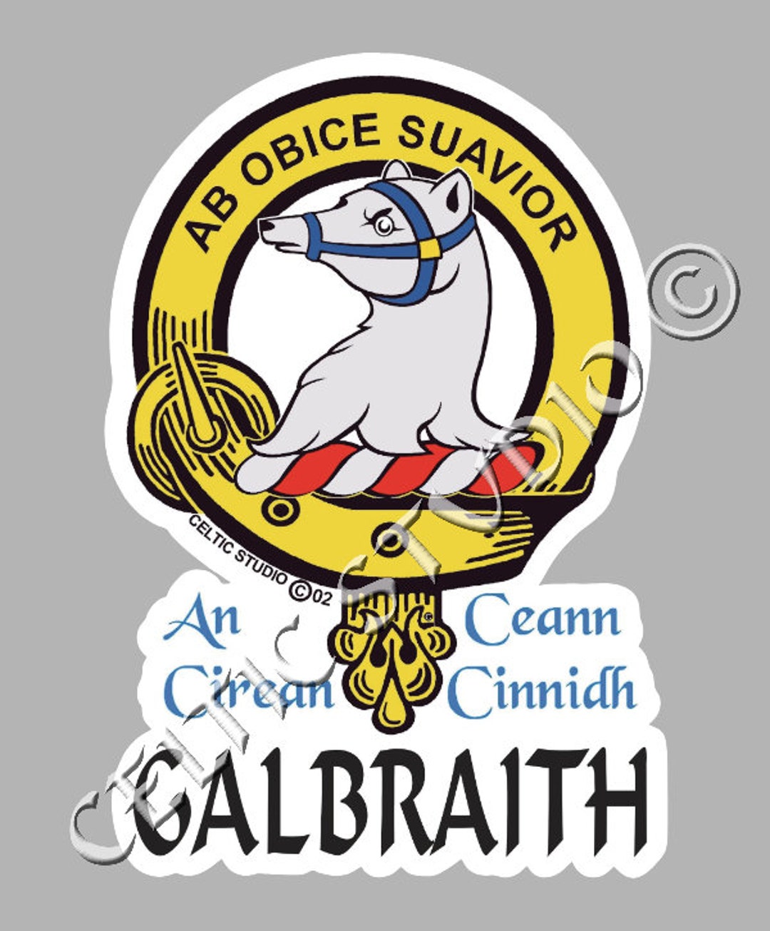 Galbraith Clan Crest Decal | Custom Scottish Heritage Car & Laptop ...