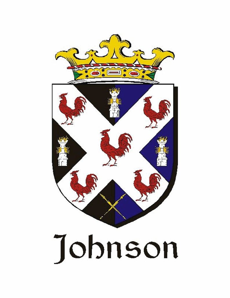 Johnson Irish Coat of Arms Badge Stainless Steel Tankard - Etsy