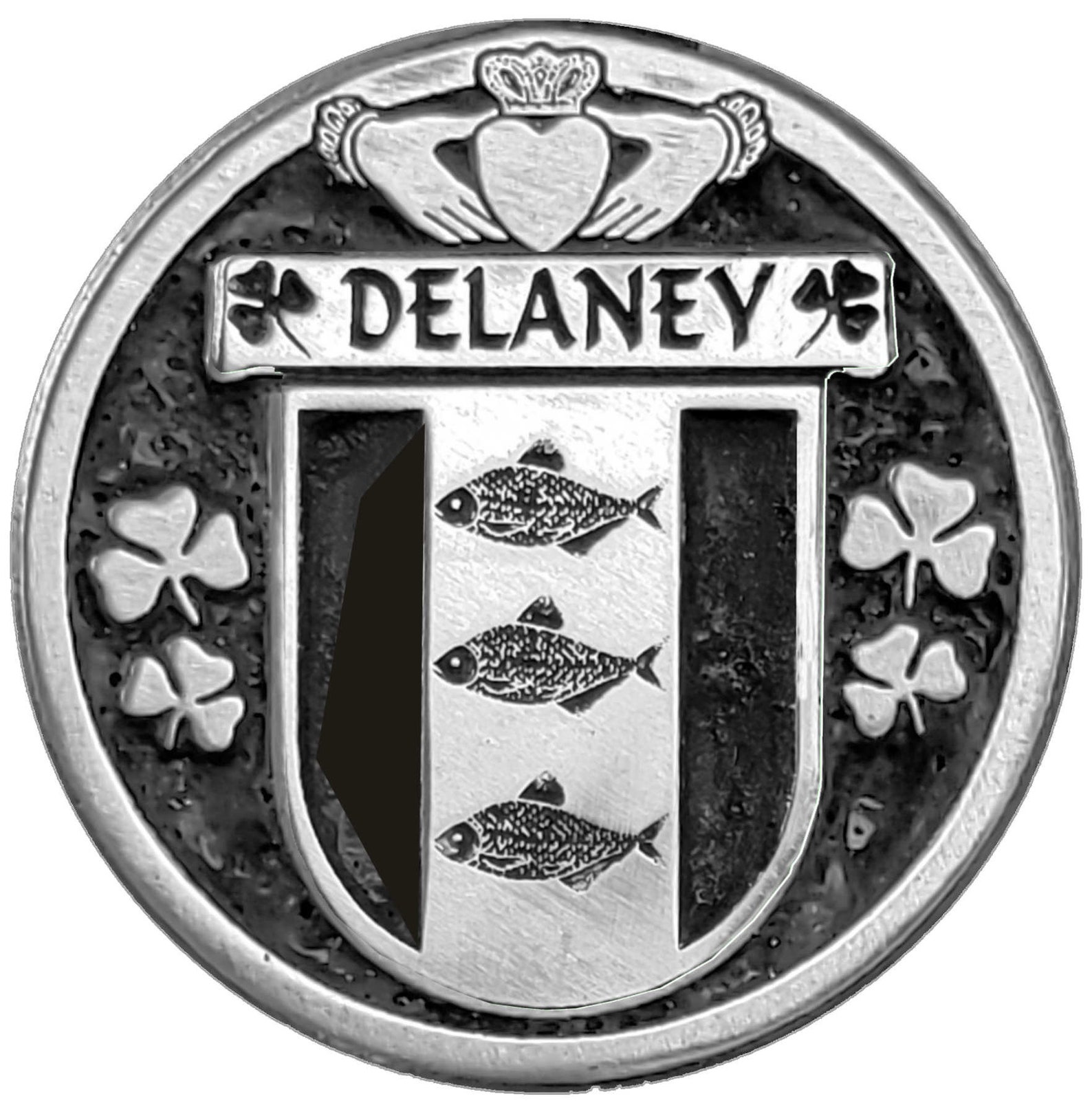 Delaney Irish Coat of Arms Clip Tie Bar - Etsy