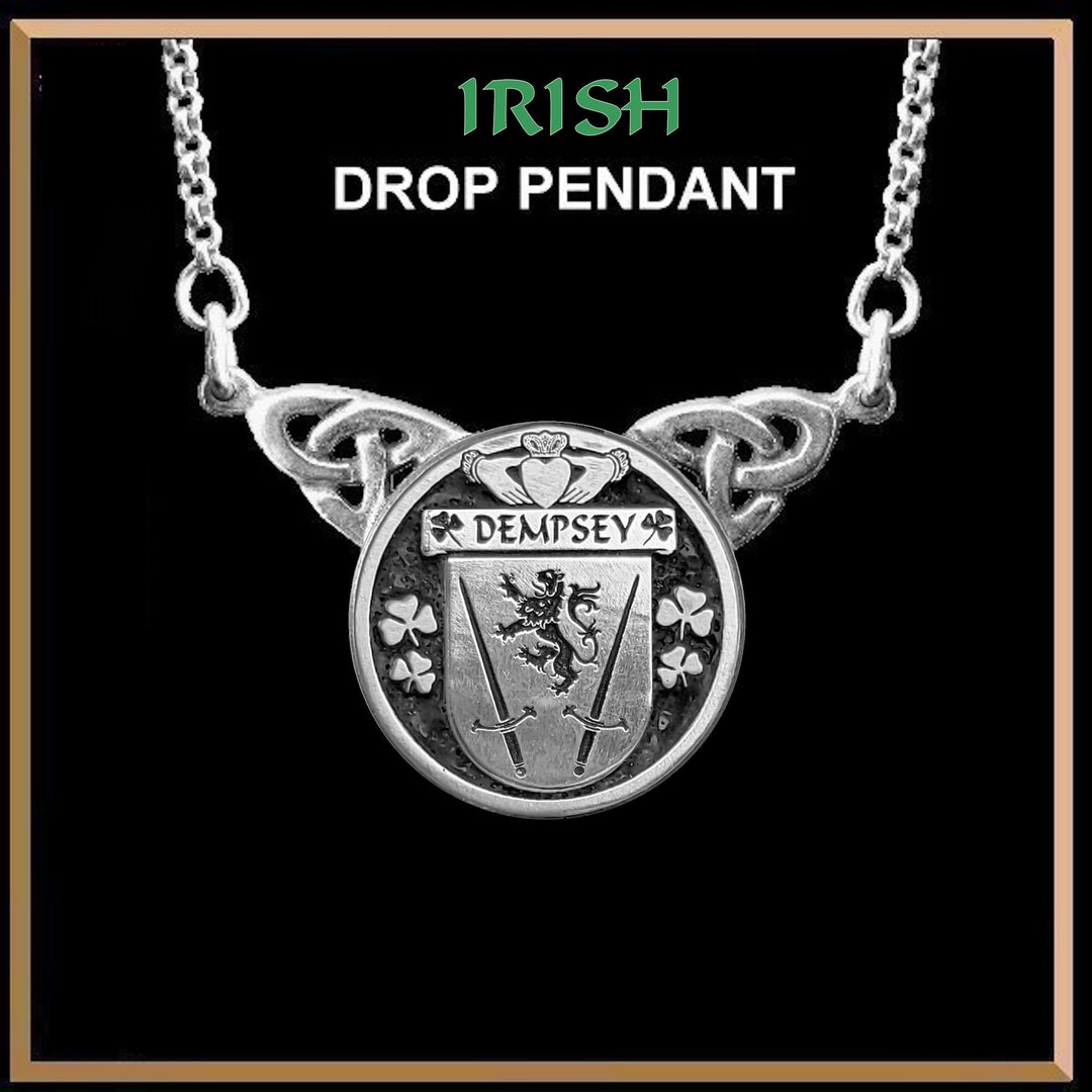 Dempsey Irish Coat of Arms Double Drop Pendant ~ ILP03 - Etsy