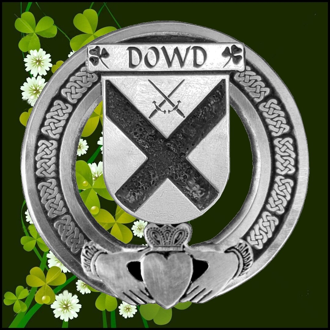 Dowd Irish Claddagh Coat of Arms Badge - Etsy