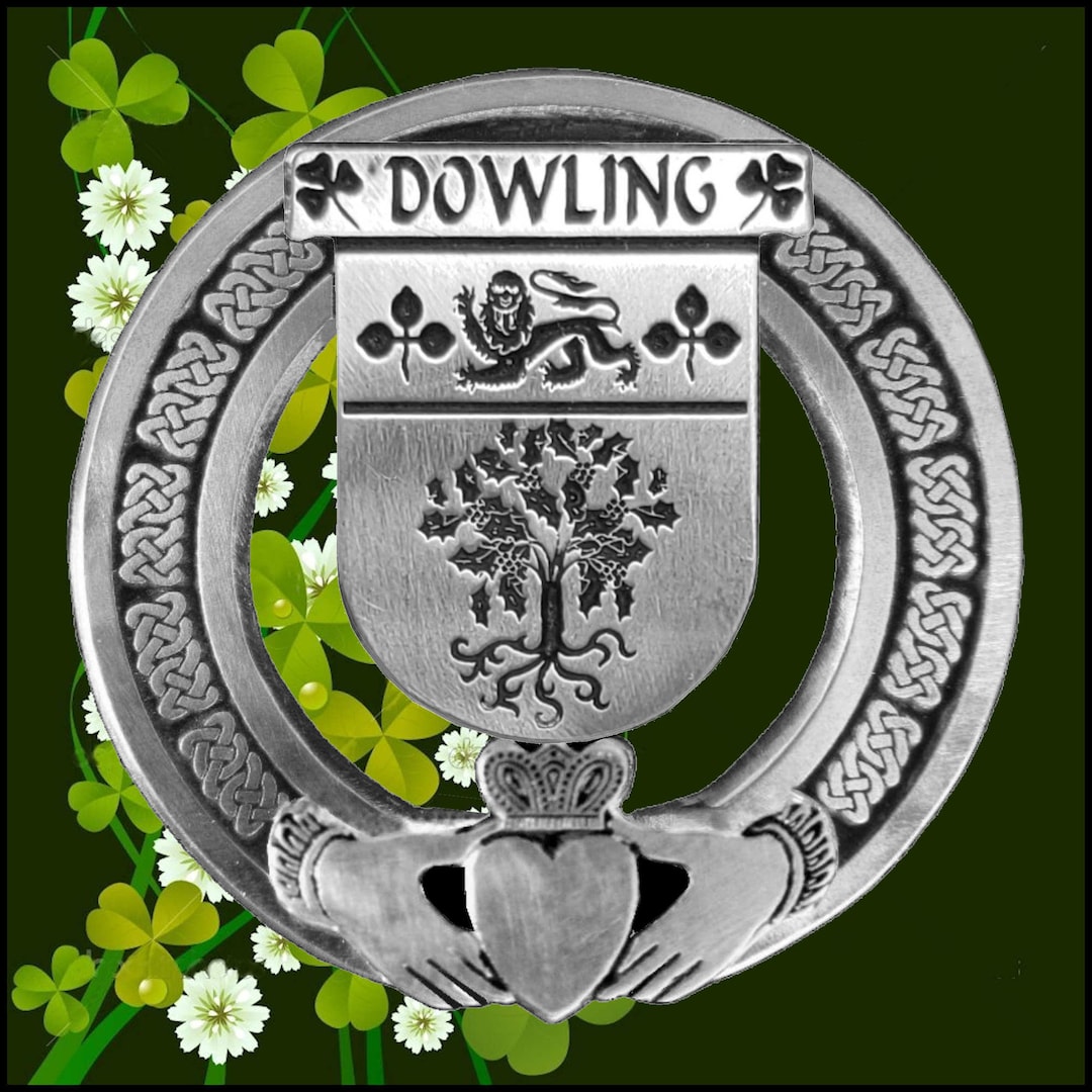Dowling Irish Claddagh Coat of Arms Badge - Etsy