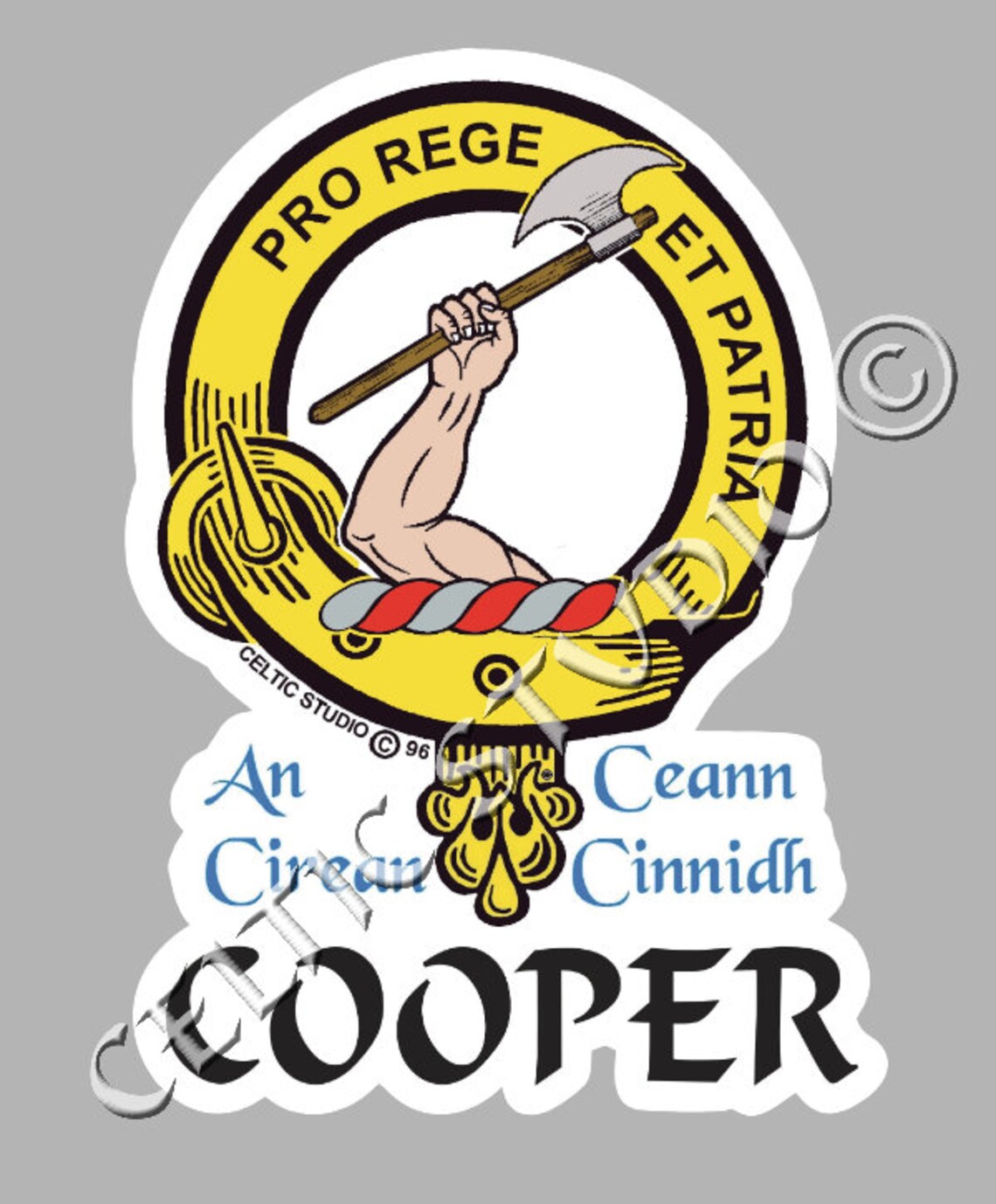 Cooper Clan Crest Decal | Custom Scottish Heritage Car & Laptop ...