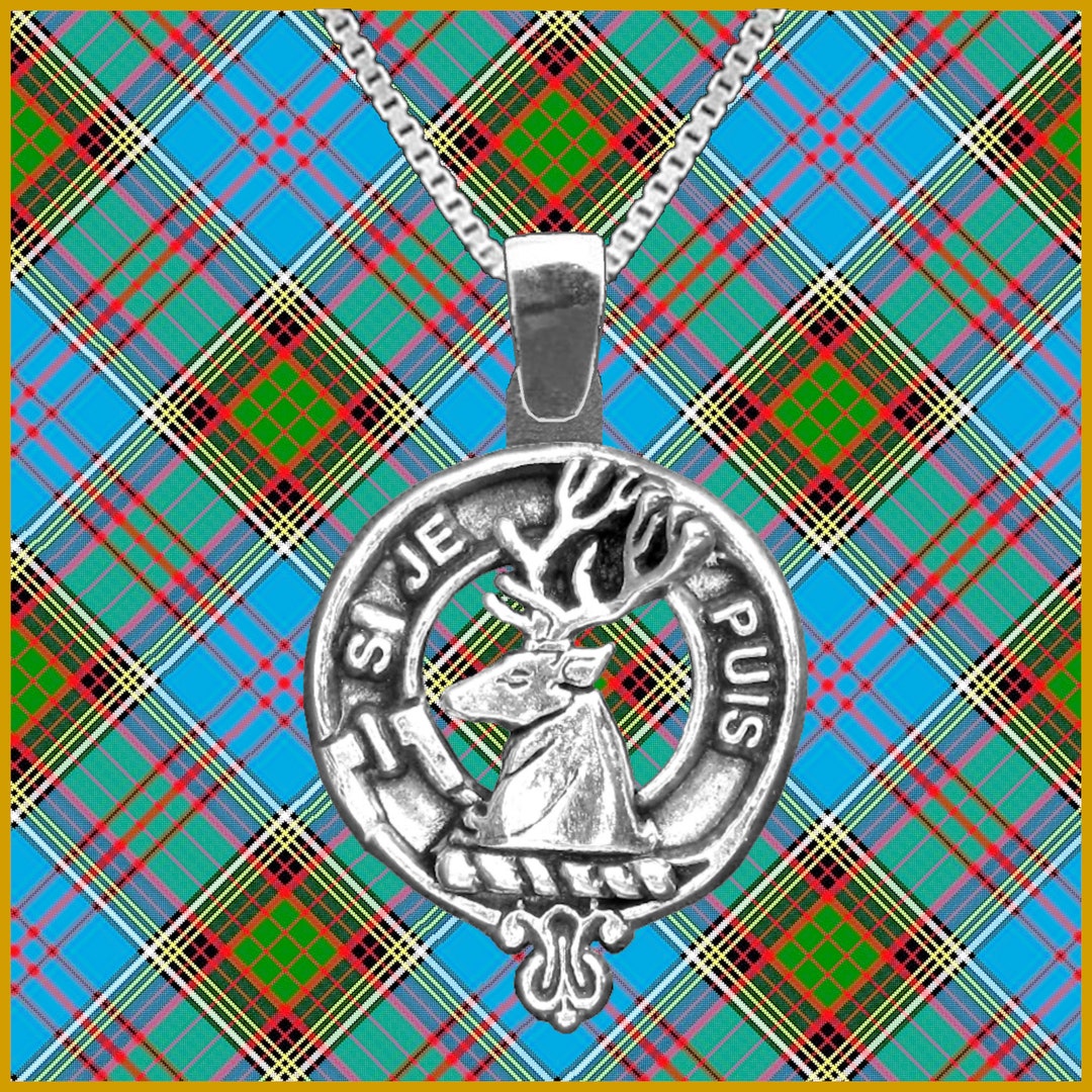 Colquhoun Large 1" Scottish Clan Crest Pendant - Sterling Silver - Etsy