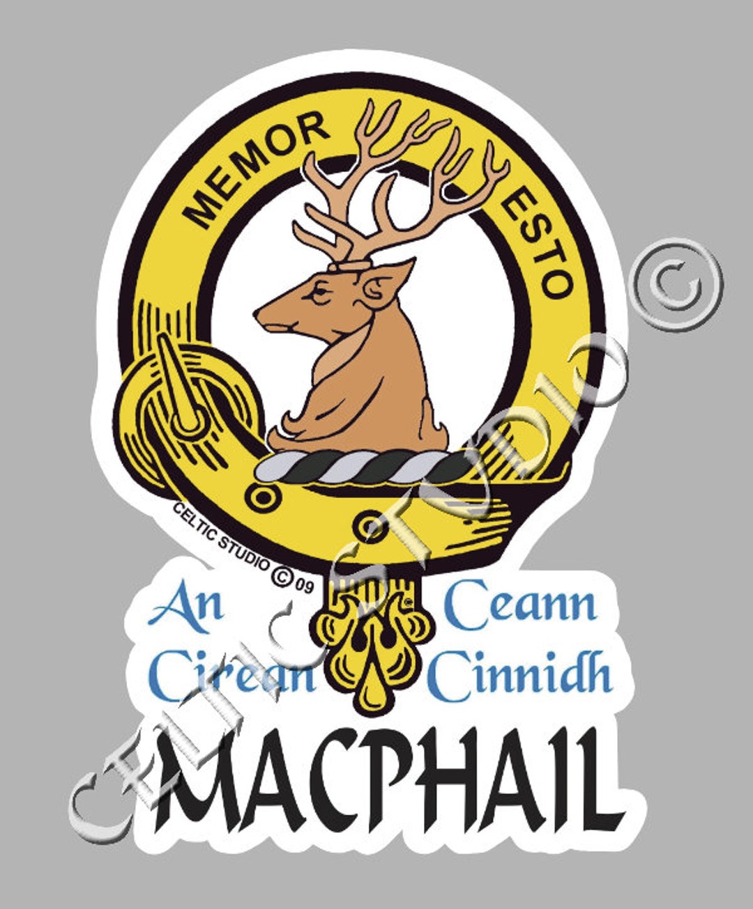 Macphail Clan Crest Decal | Custom Scottish Heritage Car & Laptop ...