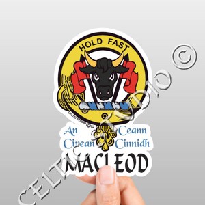 Macleod Clan Crest Decal | Custom Scottish Heritage Car & Laptop ...