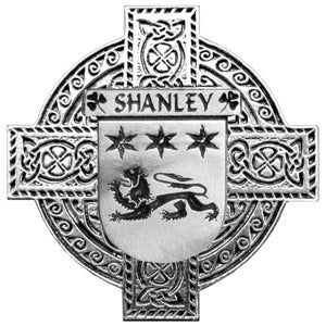 Shanley Irish Coat of Arms Celtic Cross Badge - Etsy
