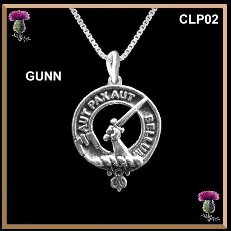 Gunn Clan Crest Scottish Pendant CLP02 - Etsy