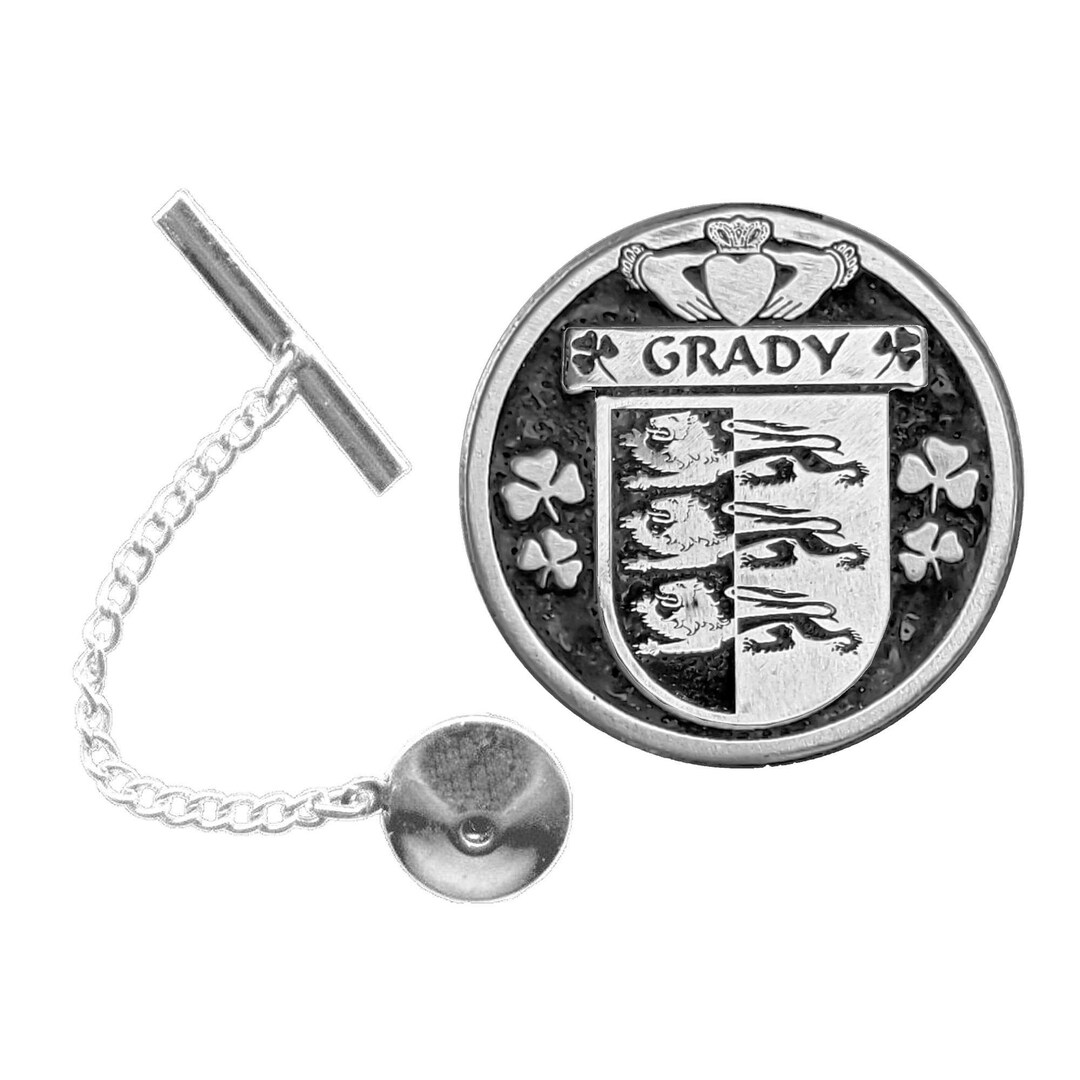 Grady Irish Coat of Arms Disk Lapel Pin/ Tie Tack - Etsy