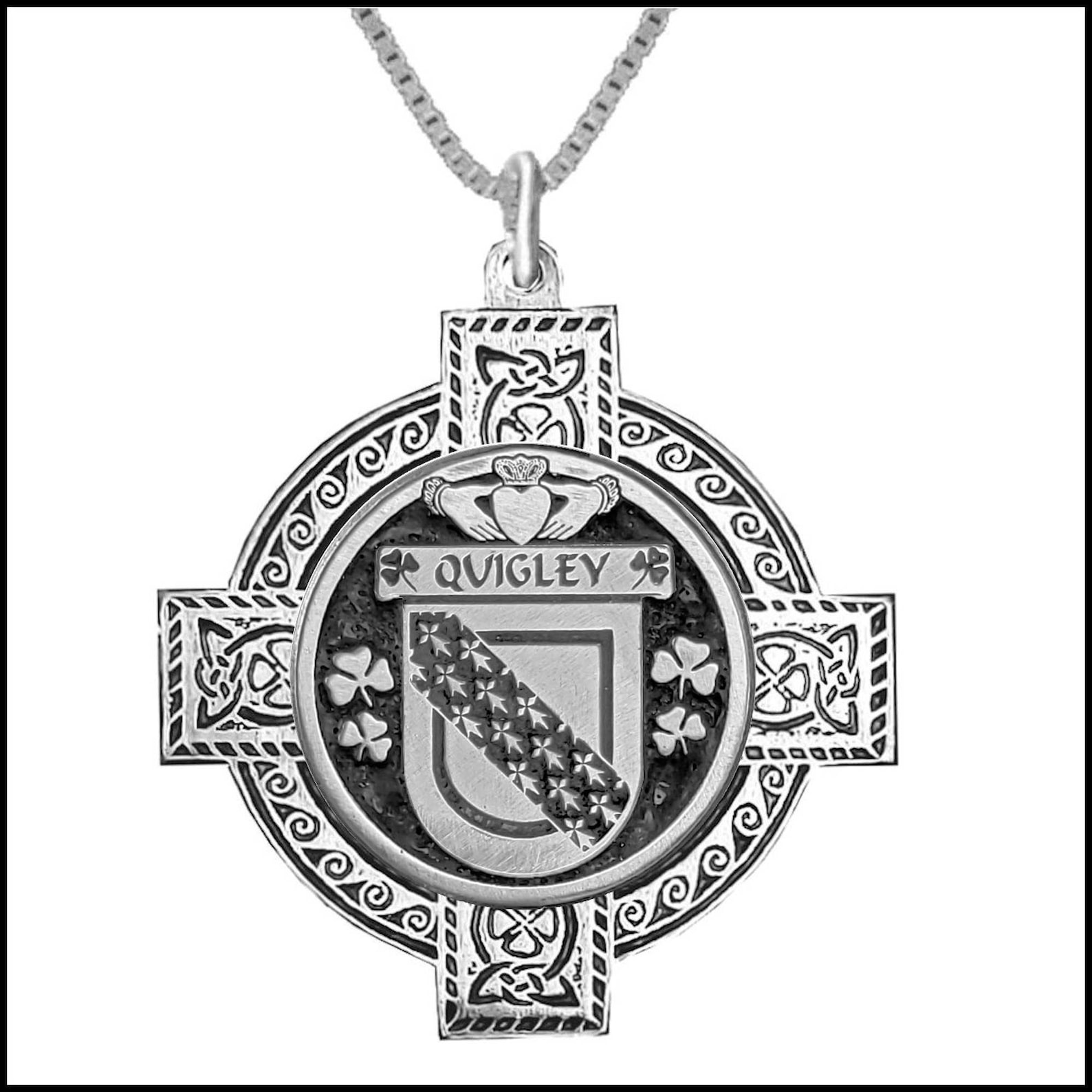Quigley Irish Coat of Arms Celtic Cross Pendant ~ IP04 - Etsy