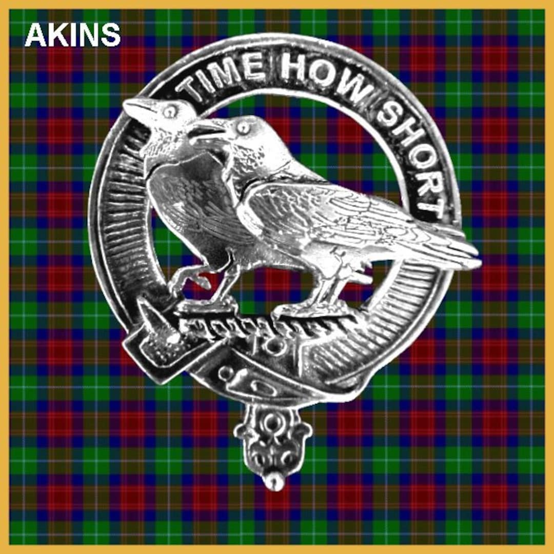 Akins Clan Crest Scottish Cap Badge CB02 - Etsy