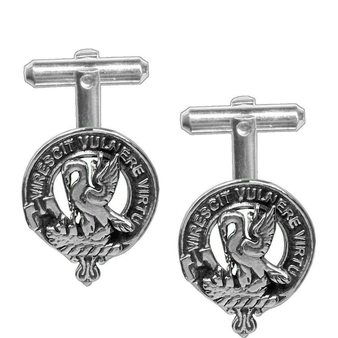 Stewart Clan Crest Scottish Cufflinks Pewter, Sterling Silver and Karat ...