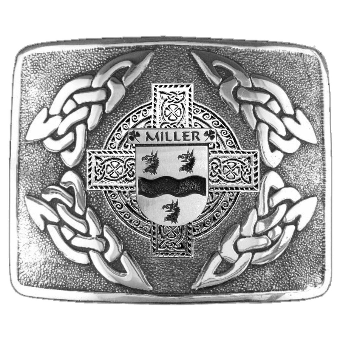 Miller Irish Coat of Arms Interlace Kilt Buckle - Etsy UK