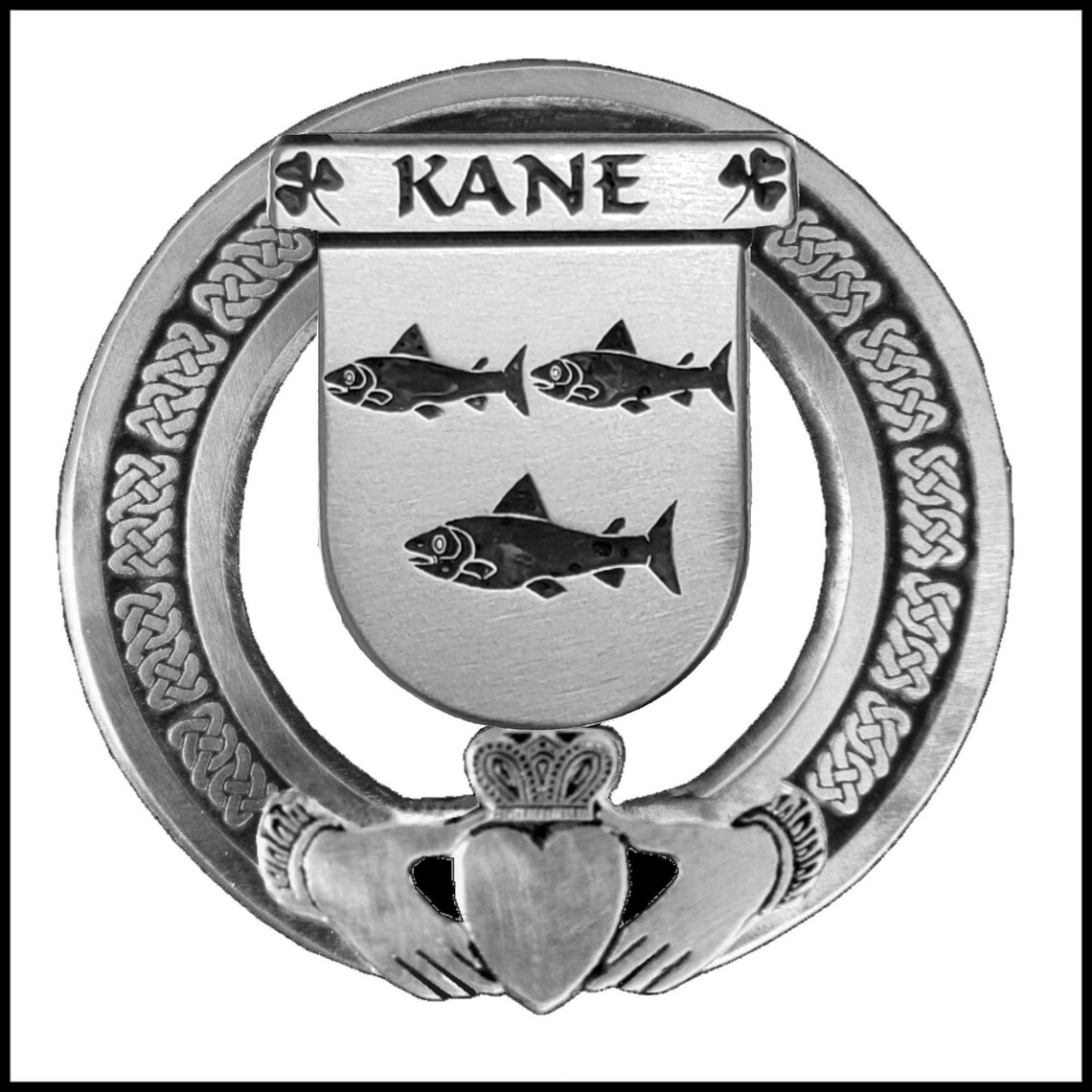 Kane Irish Claddagh Coat of Arms Badge - Etsy