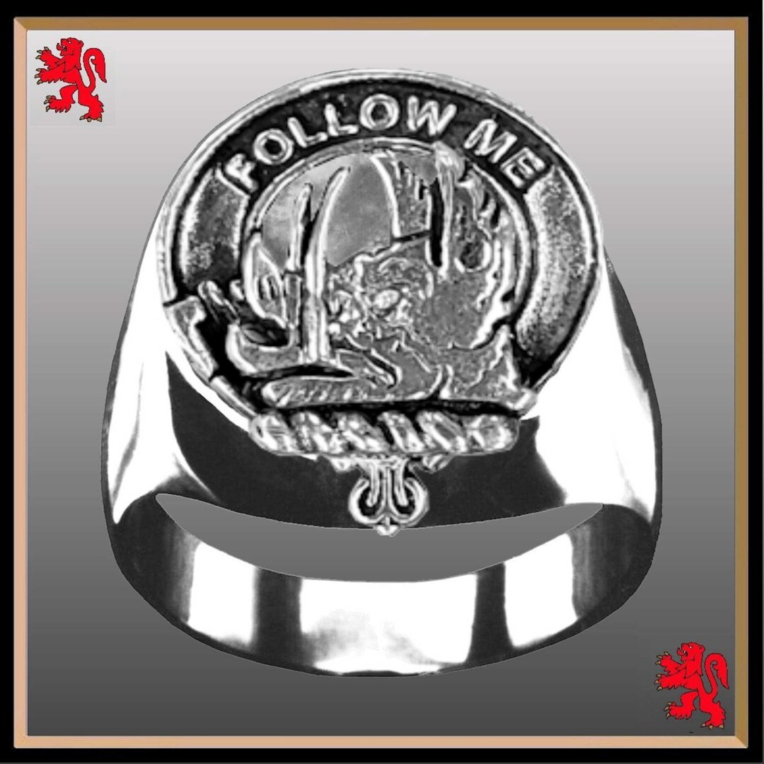 Campbell Breadalbane Scottish Clan Crest Ring GC100 ~ Sterling Silver ...