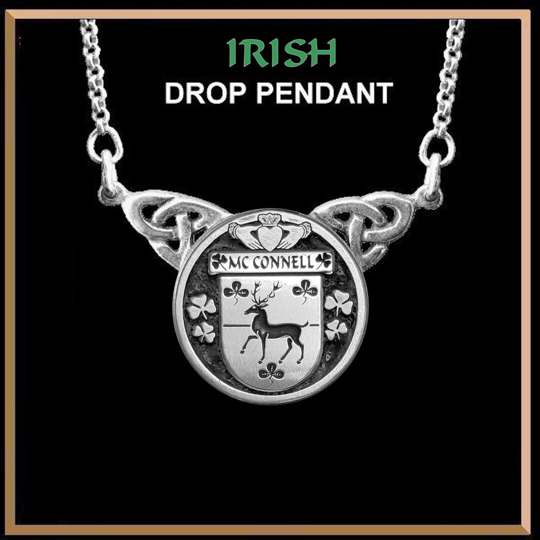 Mcconnell Irish Coat of Arms Double Drop Pendant ~ ILP03 - Etsy