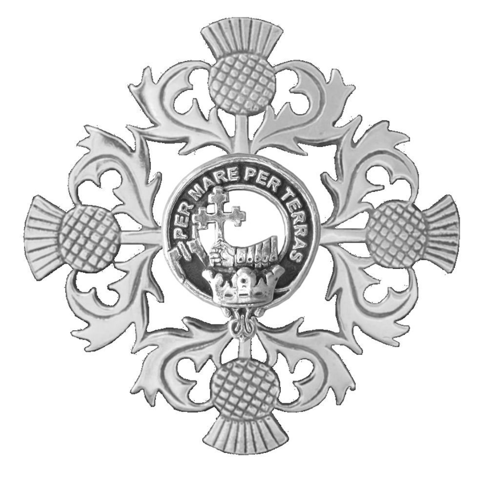 Macdonald clan Donald Clan Crest Scottish Four Thistle Brooch - Etsy