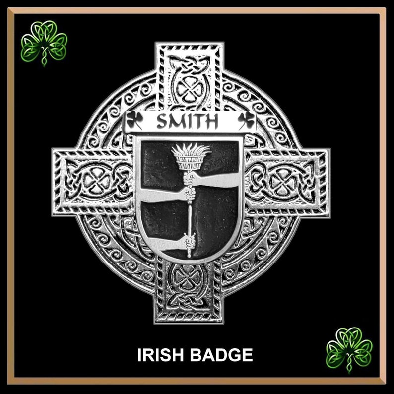 Smith Irish Coat of Arms Celtic Cross Badge - Etsy