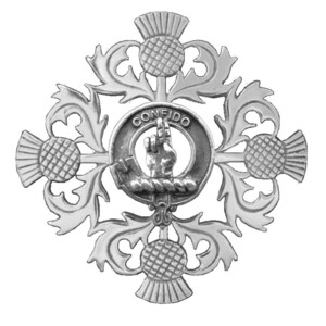 Boyd Clan Crest Scottish Four Thistle Brooch - Etsy